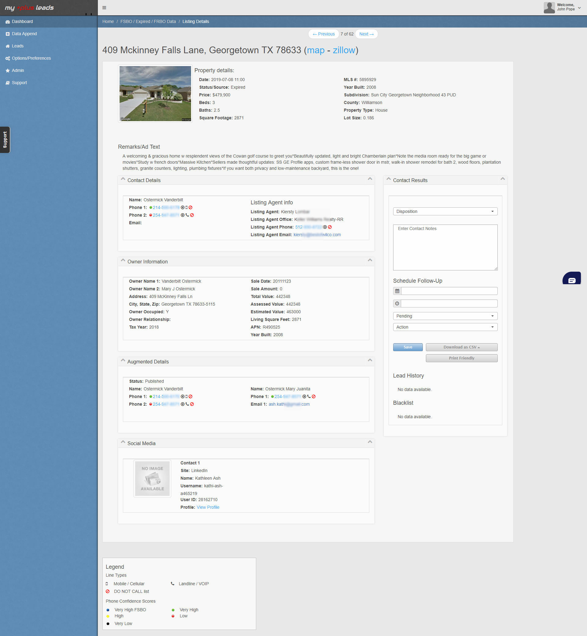Expired Leads - Free Trial with Mobile Phones & Email